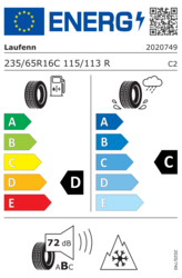 Pneumatico Laufenn 235/65 R16C 115/113R 8PR 3PMSF | I-Fit Van LY-31 · Inverno | 2020749 | GRIP500